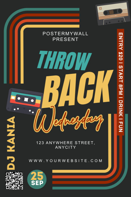 Copy of Black Vintage Wednesday Throw Back Party Post | PosterMyWall
