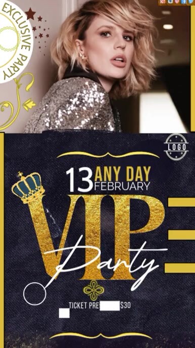 Black Vip Party Instagram Story Template | PosterMyWall