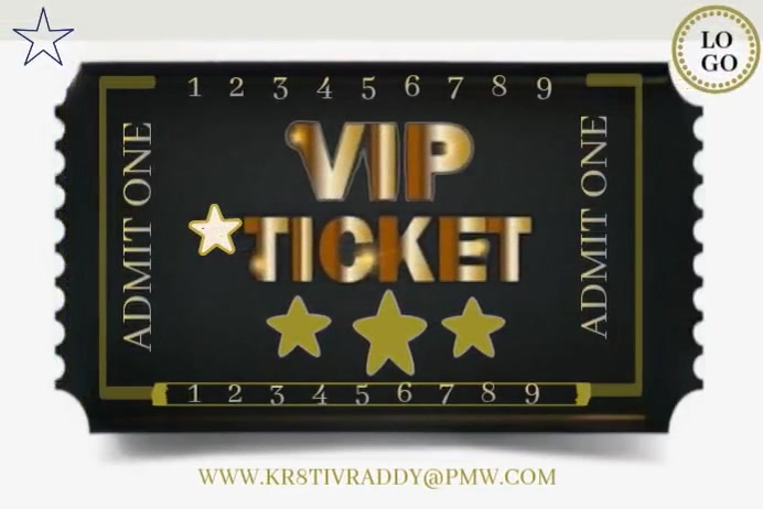Black Vip Ticket Poster Template | PosterMyWall