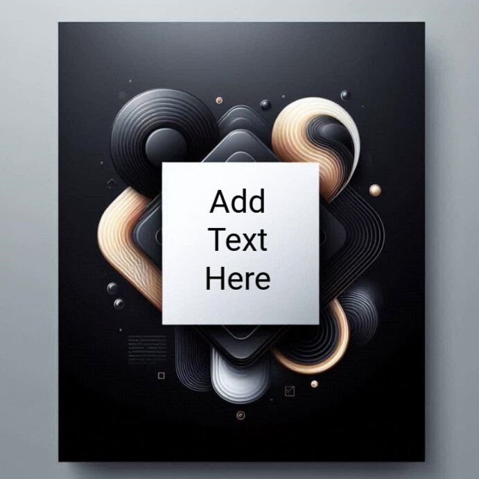 Black wall frame design template/ wall frame design with editable text ...
