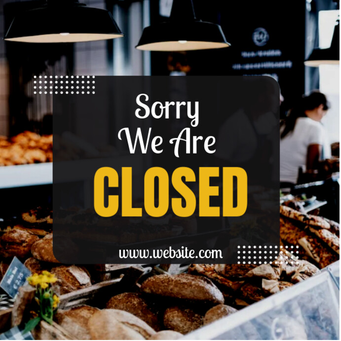 Black We Are Close Instagram Post Template | PosterMyWall