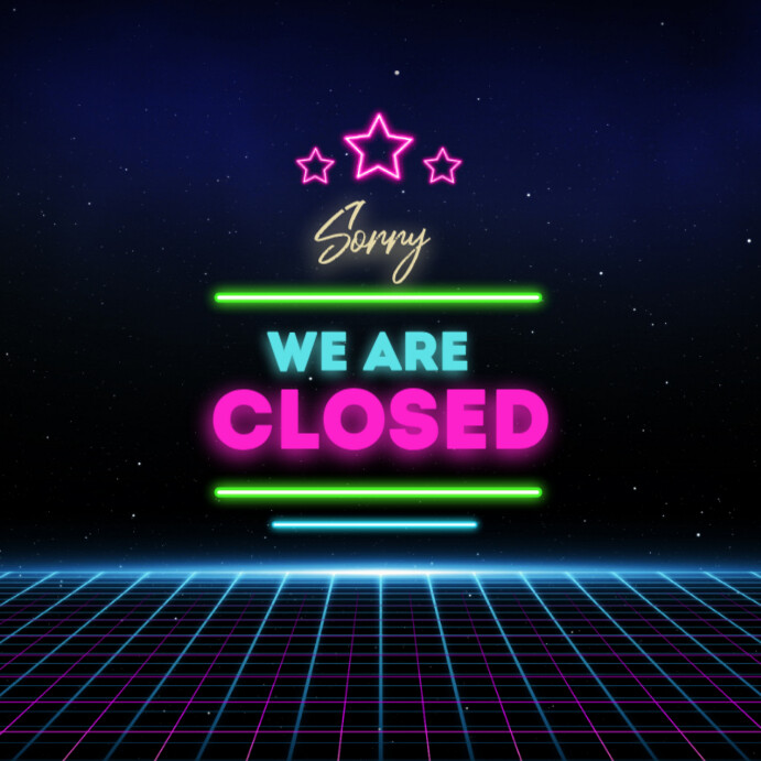 Plantilla de Black We Are Closed Instagram Post | PosterMyWall