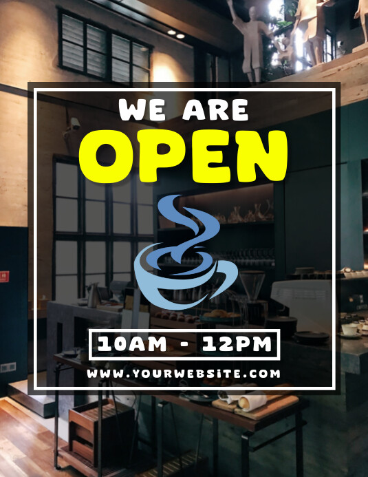 Black We Are Open Pamflet (letter As) Template | PosterMyWall