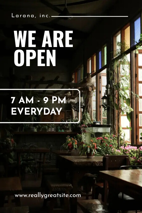 Black We Are Open Poster Template | PosterMyWall