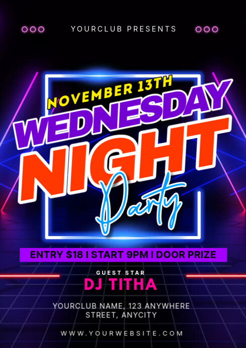 Copy of Black Wednesday Night Party A2 | PosterMyWall