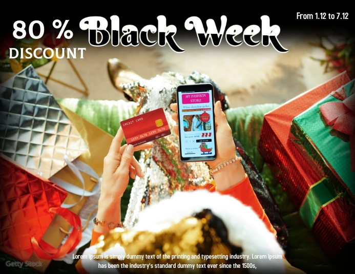 Black week Discount Template | PosterMyWall