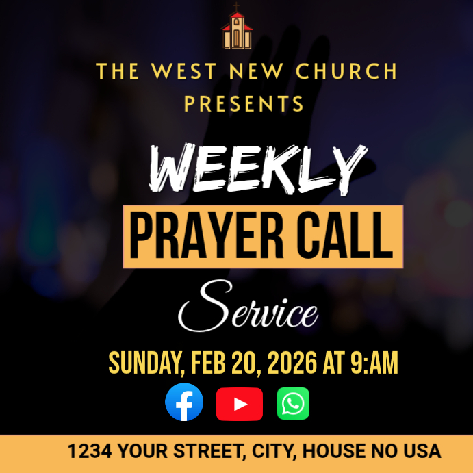 Plantilla de Black Weekly Prayer Call Instagram Post | PosterMyWall