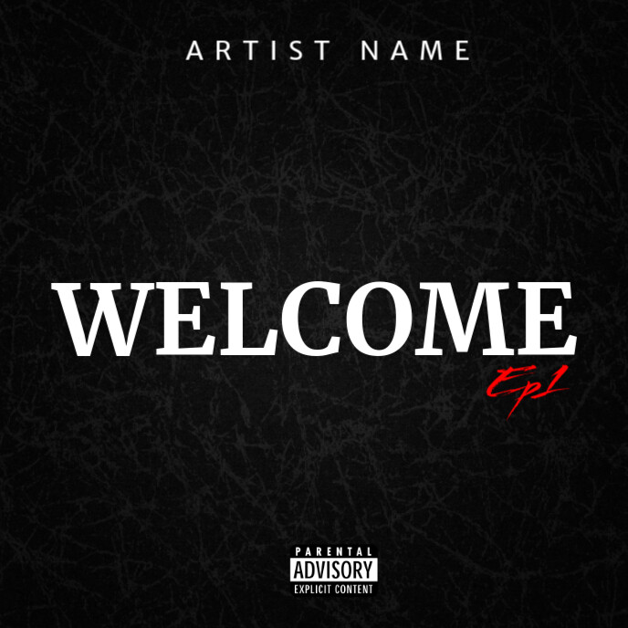 Black Welcome Mixtape Song Album Cover Album Template | PosterMyWall