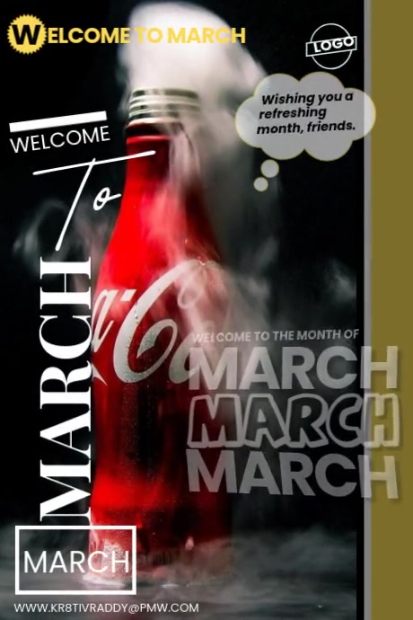 Copy of Black Welcome To March Poster | PosterMyWall