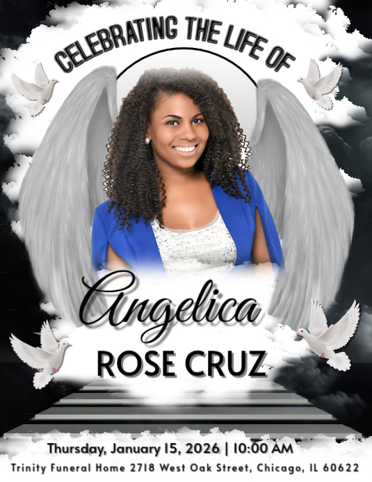 Black White Funeral Flyer Memorial Flyer Template | PosterMyWall