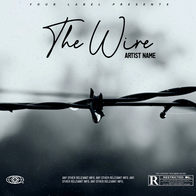 Copy of Black/White Modern & Minimal The Wire Album C | PosterMyWall