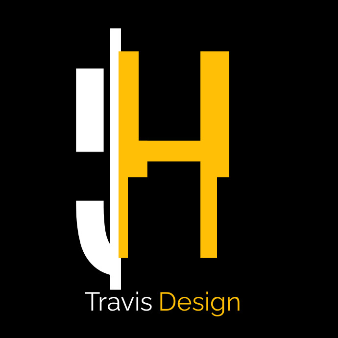 Black White Yellow Simple Name Logo Template | PosterMyWall