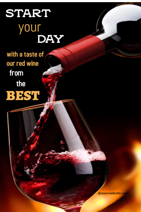 Black Wine Tasting Happy Hour Bar Weekend Template | PosterMyWall