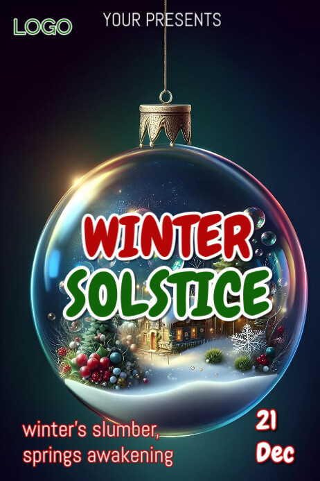 Black Winter Solstice Poster Template | PosterMyWall