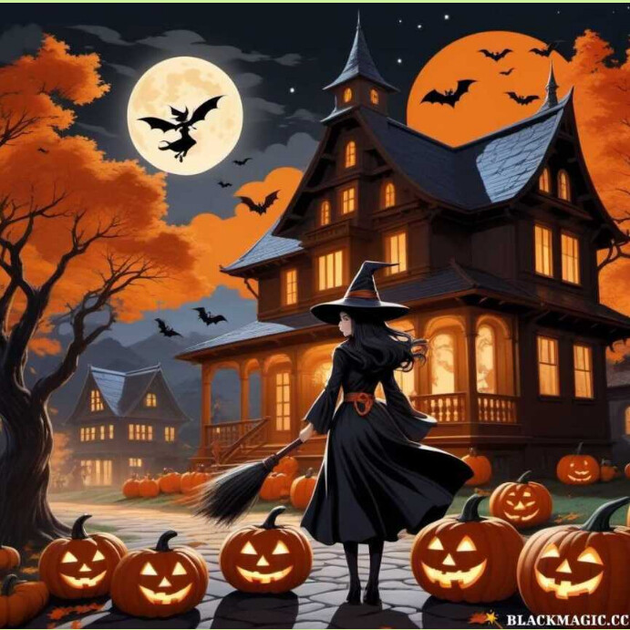 Black witch Halloween flyer Template | PosterMyWall