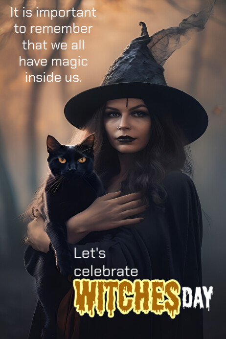 Black Witches Day Poster Template | PosterMyWall