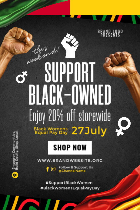 Copy of Black Women Support Offer Poster Template | PosterMyWall