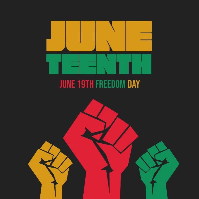 Black Yellow Red and Green Juneteenth Freedom Template | PosterMyWall