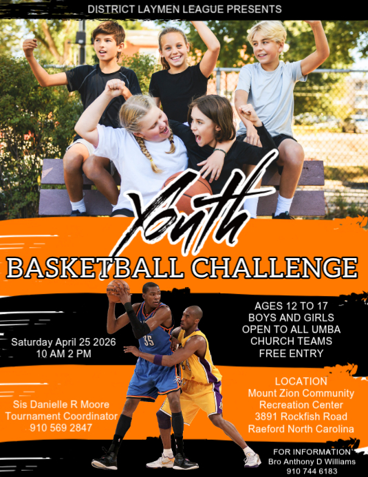 Black Youth Basketball Challenge Flyer Template | PosterMyWall