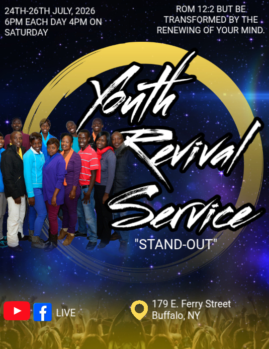 Black Youth Revival Event Flyer Template | PosterMyWall
