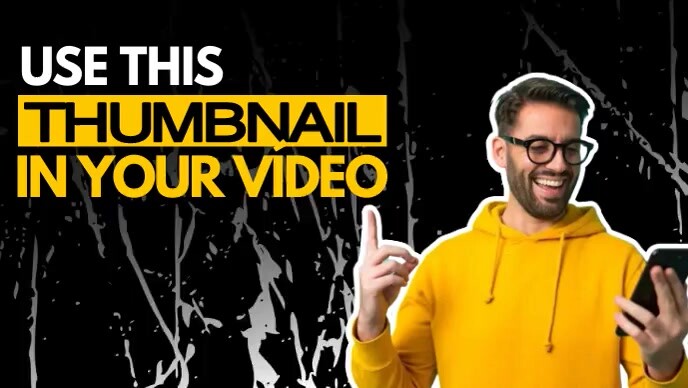 black youtube thumbnail Template | PosterMyWall