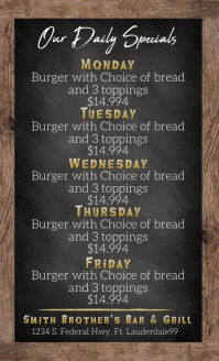 Blackboard Daily Specials Menu Template | PosterMyWall