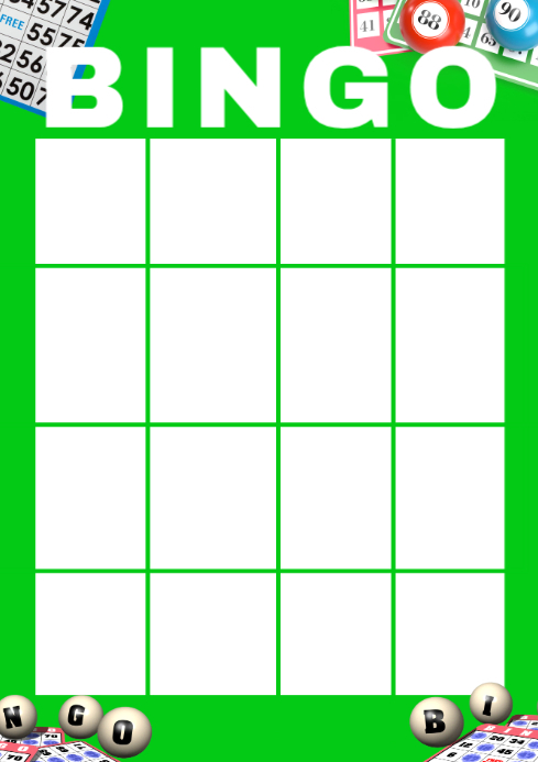 Blank Bingo Card Template | PosterMyWall