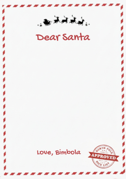 Blank Dear Santa Letter Template for Kids | PosterMyWall