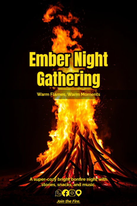 Plantilla de BlazeStorm Bonfire – Ultra Warm Event Poster | PosterMyWall