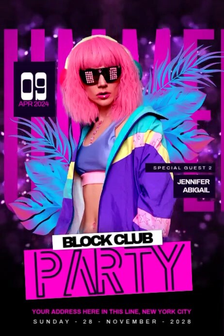 Block Club Party Summer Template | PosterMyWall