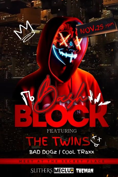 Block Night Party Template | PosterMyWall