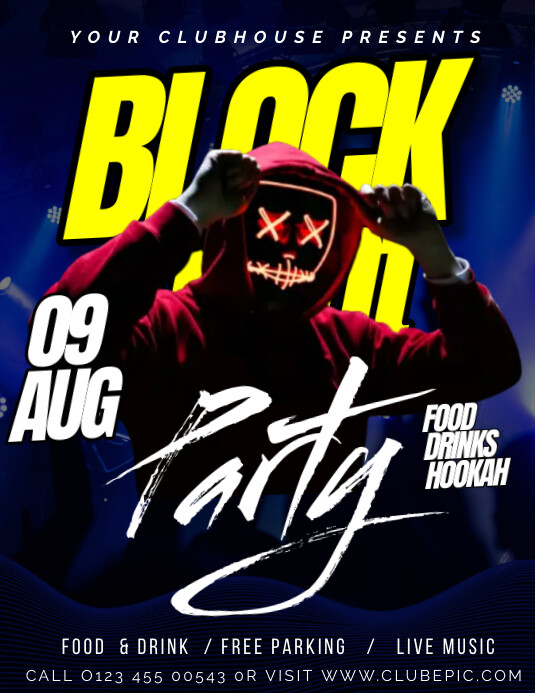 BLOCK NIGHT PARTY Template | PosterMyWall