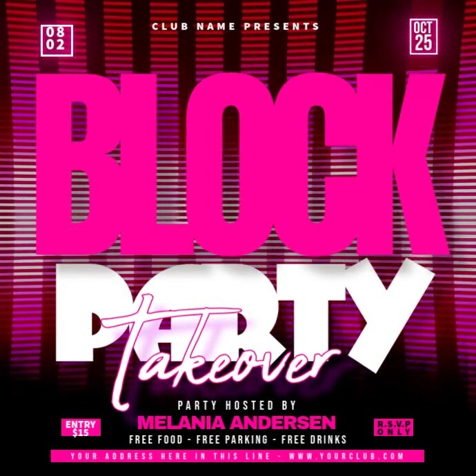 Plantilla de Block Night Party | PosterMyWall