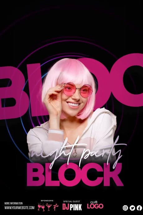 Block Night Party Video Template | PosterMyWall