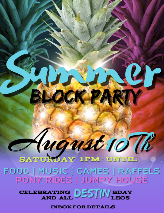 BLOCK PARTY Template | PosterMyWall