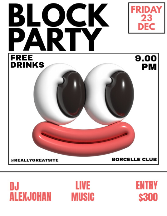 BLOCK PARTY Template | PosterMyWall