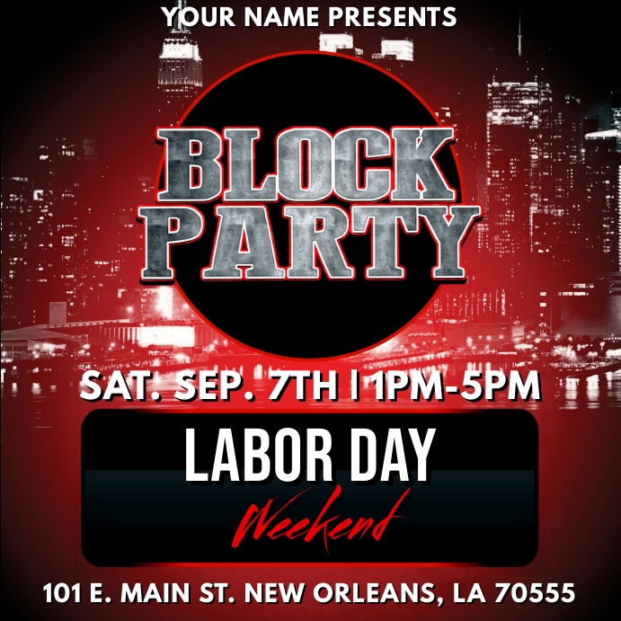Copy of BLOCK PARTY FLYER TEMPLATE | PosterMyWall