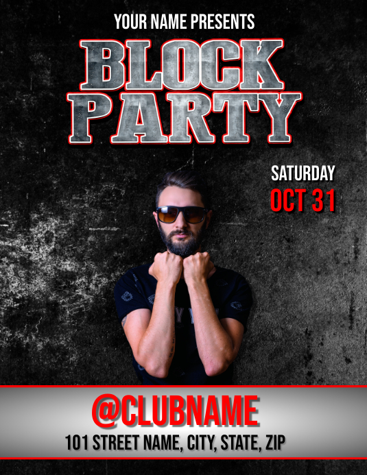 Copy of BLOCK PARTY FLYER TEMPLATE | PosterMyWall