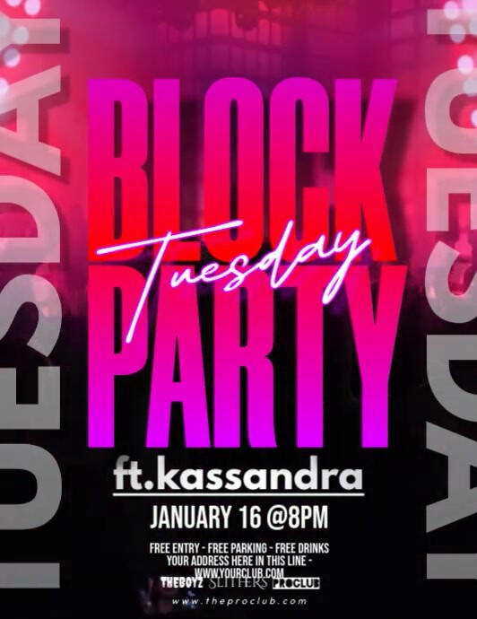 Block Party Tuesday Template | PosterMyWall
