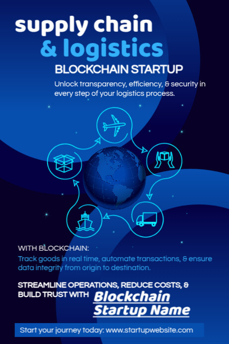 Copy of Blockchain Tech Startup Poster Template | PosterMyWall