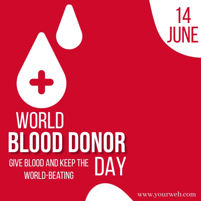 Plantilla de Blood donar day,blood donation invitation | PosterMyWall