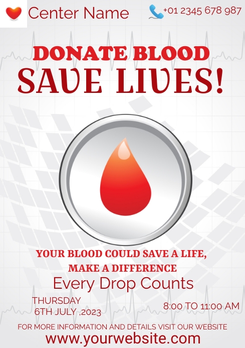 Blood Donation 1 Template | PosterMyWall