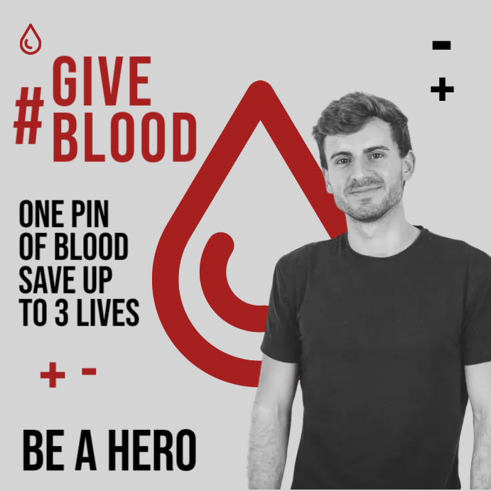 Plantilla de Blood Donation Ads | PosterMyWall