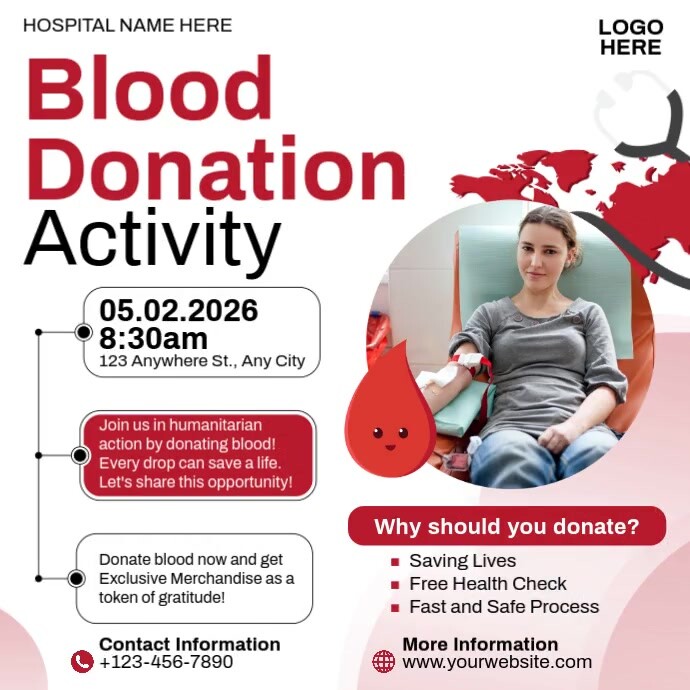 Blood Donation Template Ads | PosterMyWall