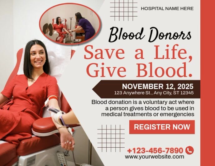 Blood Donor Ads Template | PosterMyWall