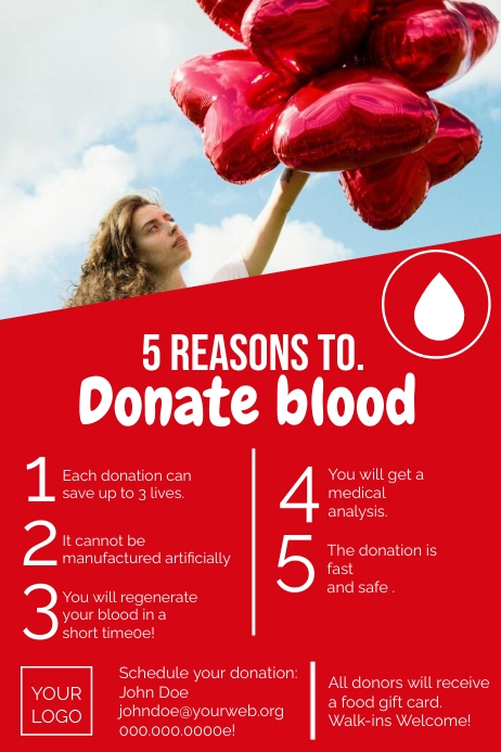 Blood Drive Template | PosterMyWall