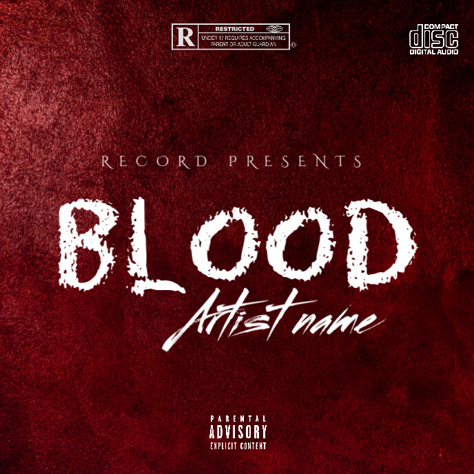 Copy of Blood mixtape album cover | PosterMyWall