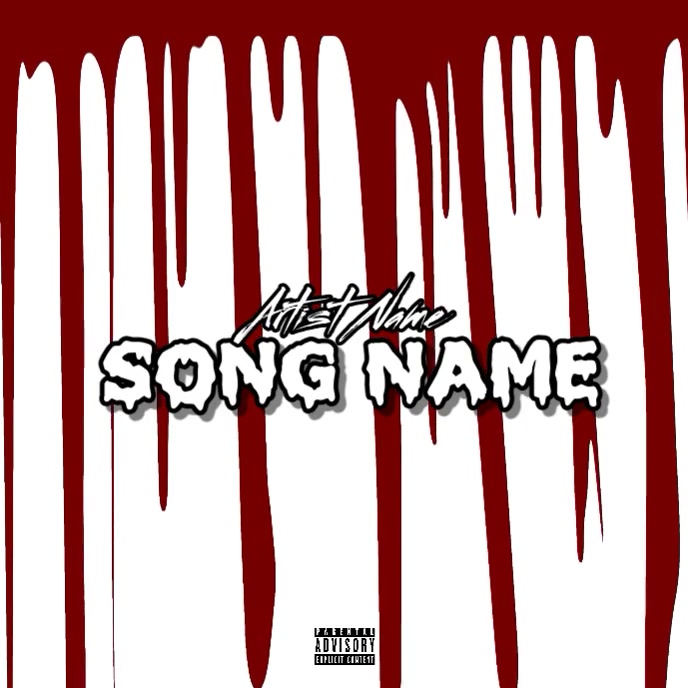 Blood mixtape cover Template | PosterMyWall