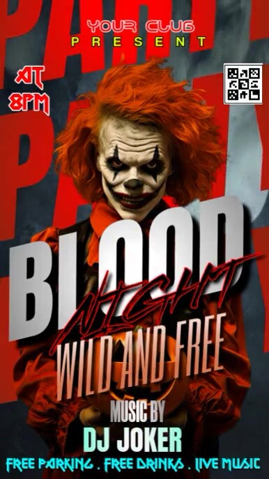 Modèle Blood Night Party | PosterMyWall