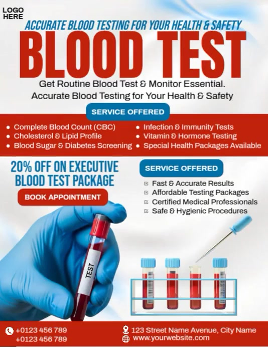 Blood Test Ads Template | PosterMyWall